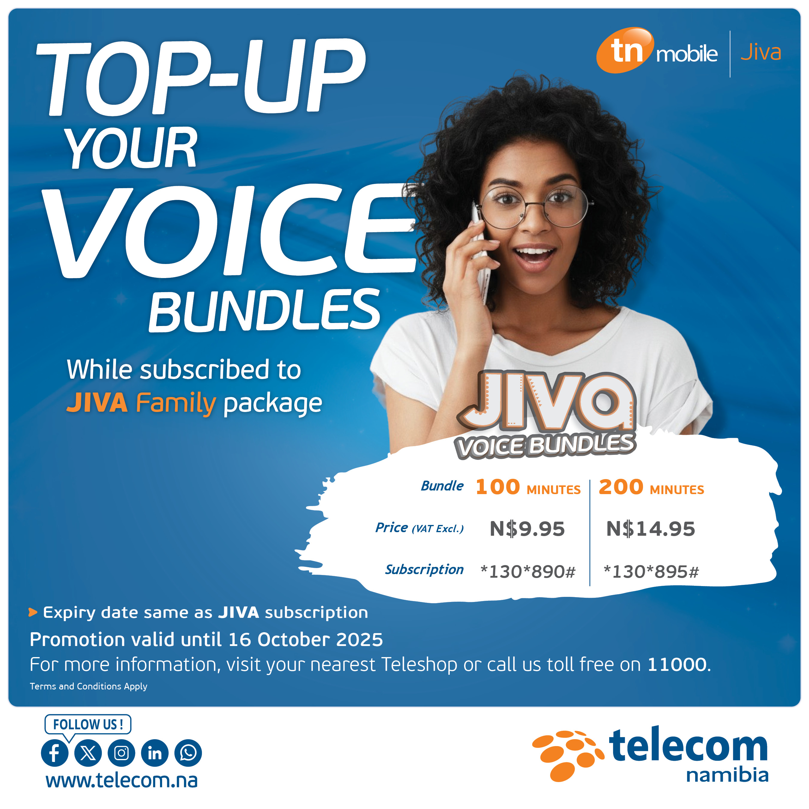 Telecom Namibia announces new tariffs effective 30 June for Jiva and ...
